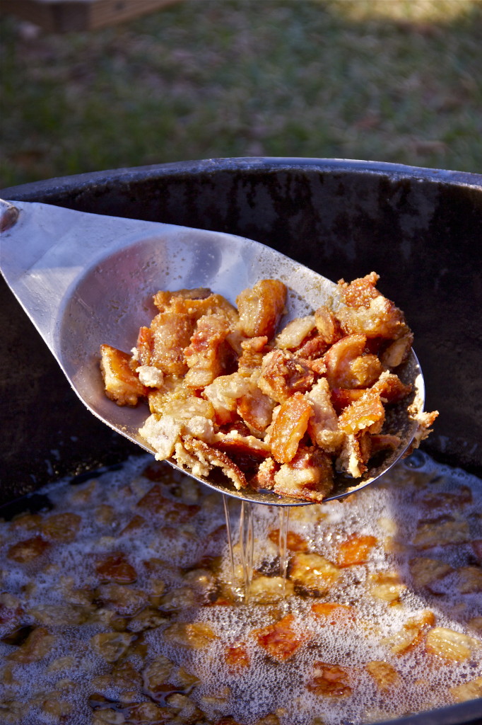 Cajun Cracklins are crunchy spicy morsels of pork and a Cajun art form.