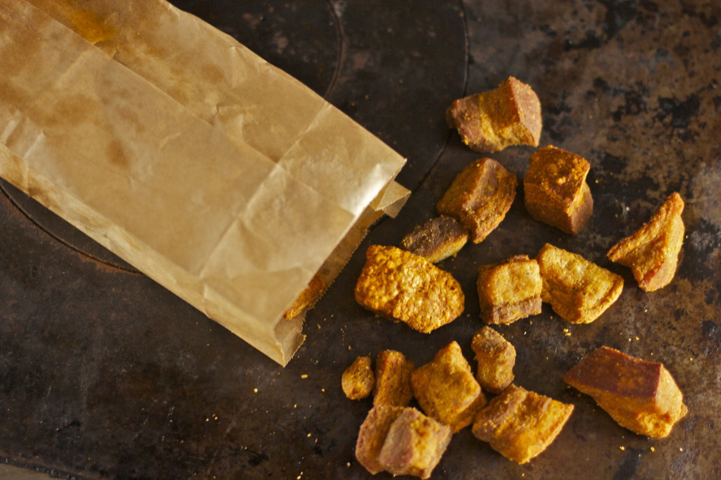 Cajun Cracklins are crunchy spicy morsels of pork and a Cajun art form.