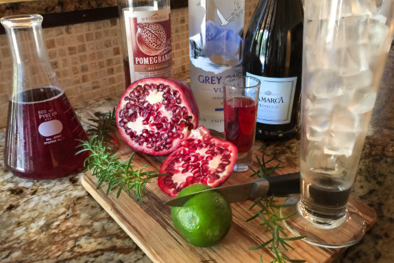 Pomegranate Spritzer is a fruity and festive holiday cocktail.