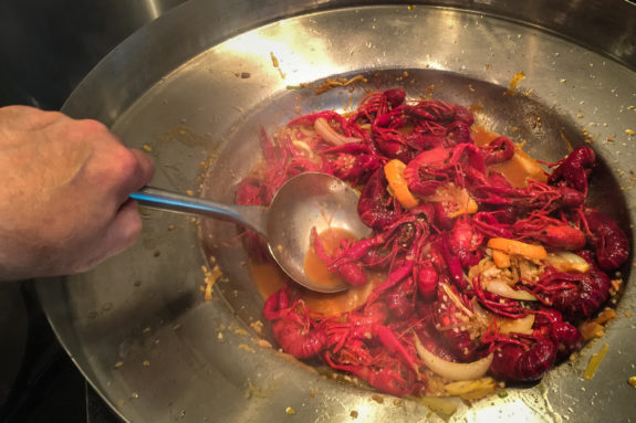 Two-Step Boiled Louisiana Crawfish adds Vietnamese flavors to the pot.
