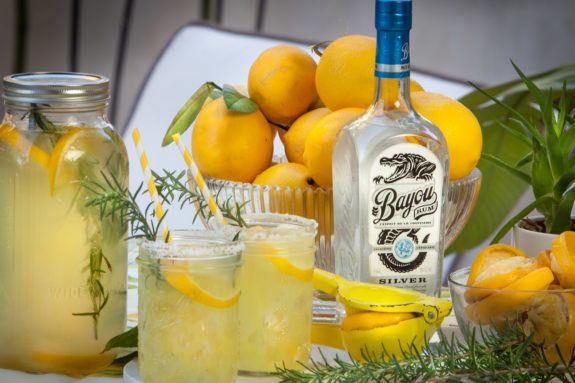 Lemon/Rosemary Rum Cooler is a summertime favorite in the South.
