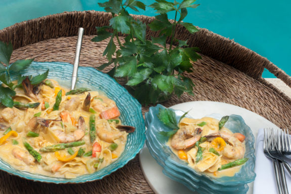 Butternut And Shrimp Pasta has all the flavors of fall in one dish.